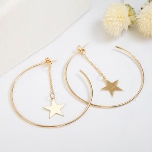 Jewelry | Gold Star Hoops | Poshmark